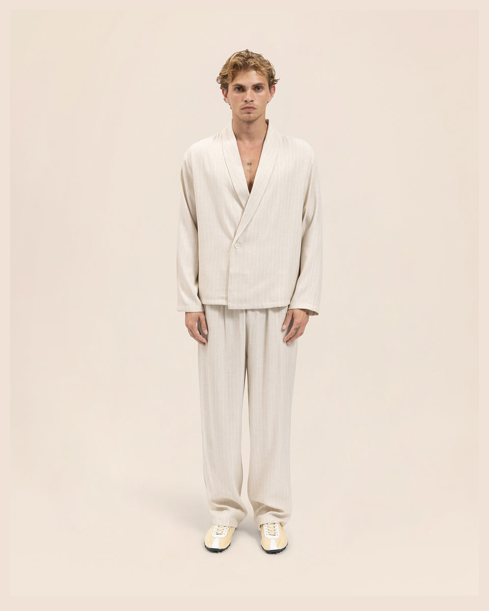Arta Trouser - Cream Stripe – By Jake Hall