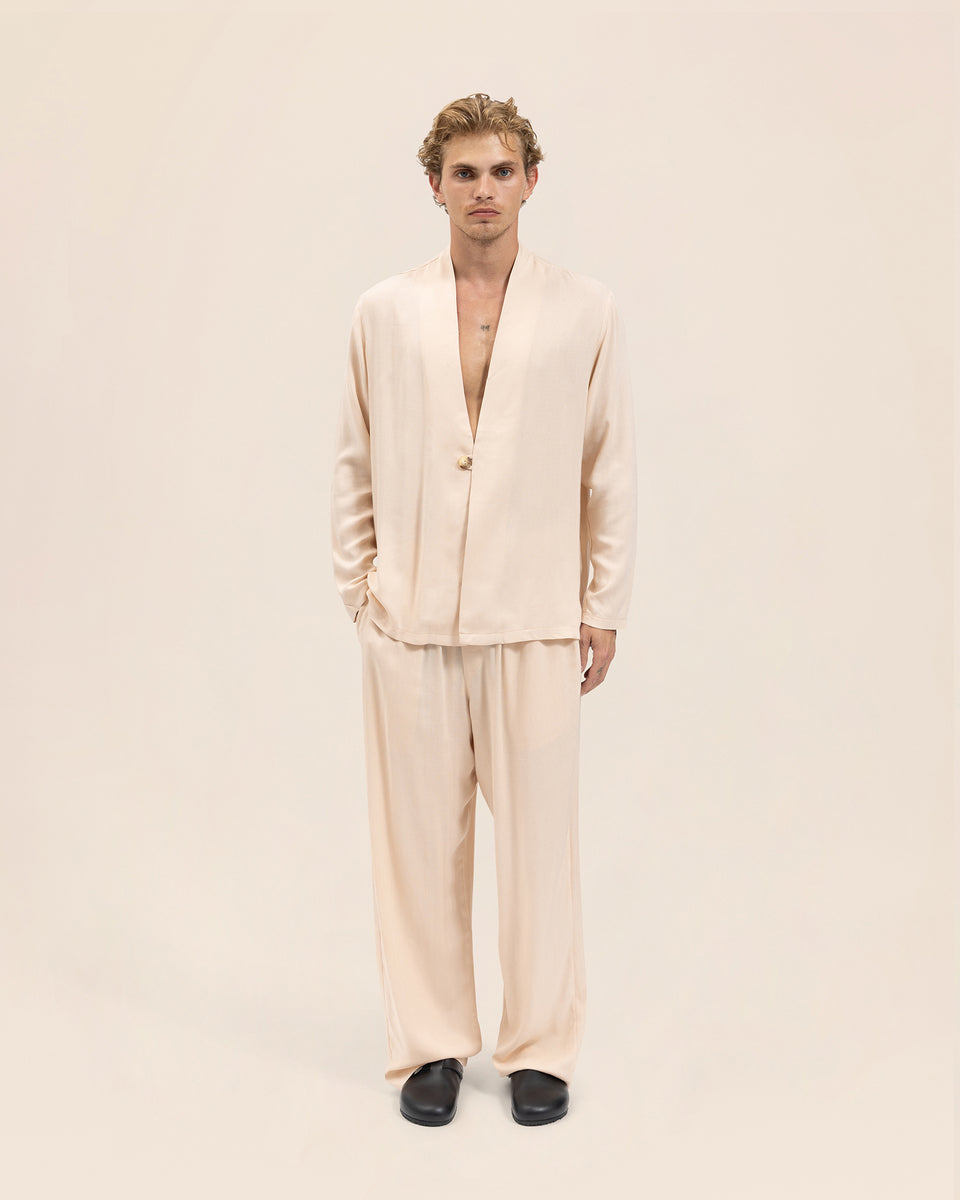 Cana Linen 1 Button Jacket - Peach – By Jake Hall