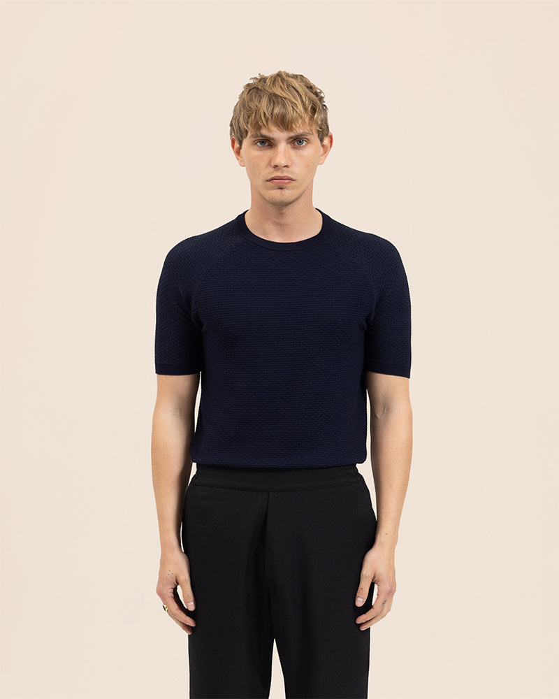 Sineu Knitted Crew Navy – By Jake Hall